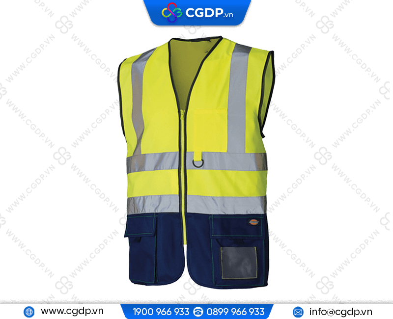 Mẫu áo ghile đồng phục bảo hộ công nhân SKU 16